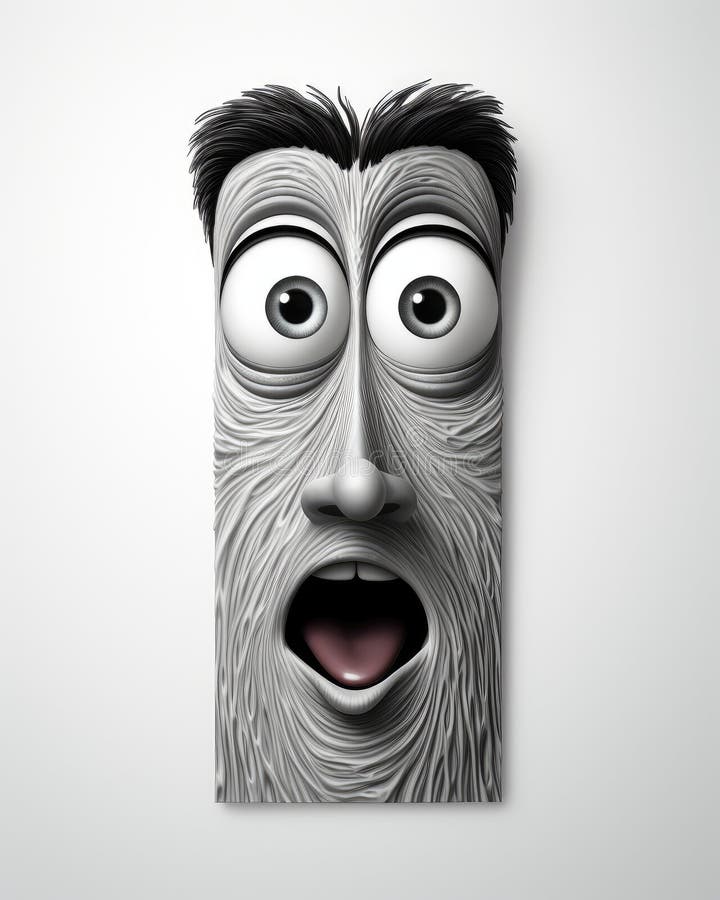 A Picture of a Face with a Surprised Look on it. Generative Ai Stock ...