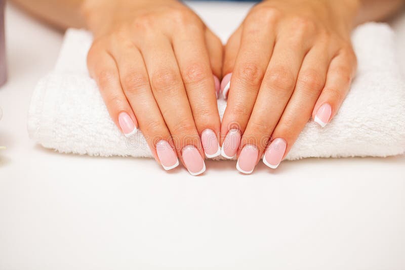 The Picture of Female Hands with Perfectly Done Manicure. Stock Image ...