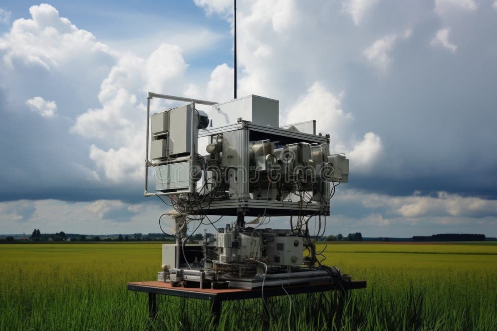A Picture of a Field with a Bunch of Electronics on Top of it. Suitable ...