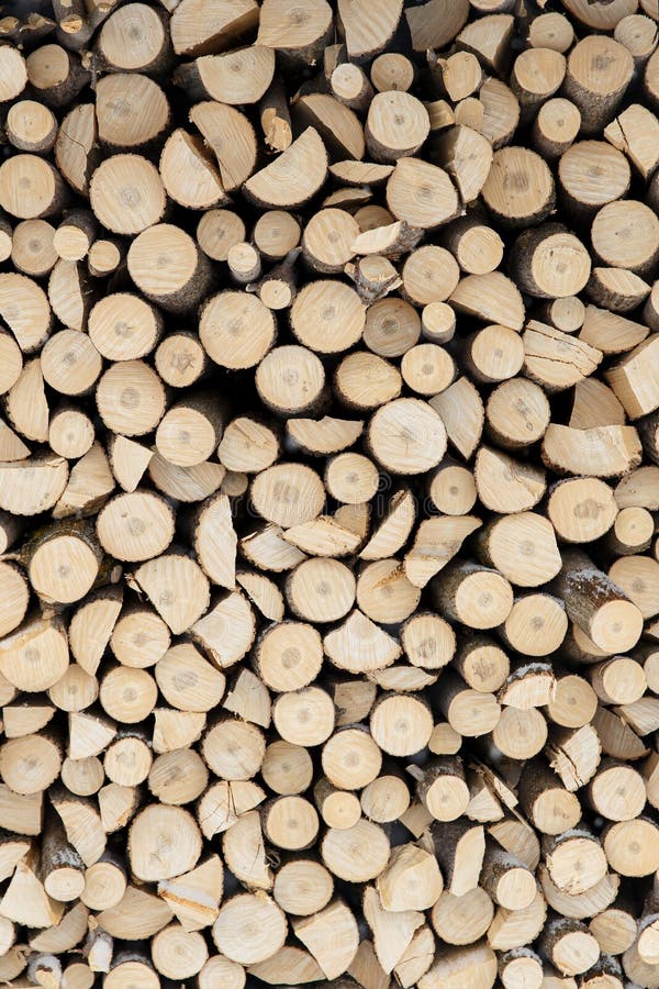 Picture of the Firewood Stack Texture Close Up. Stock Image - Image of ...