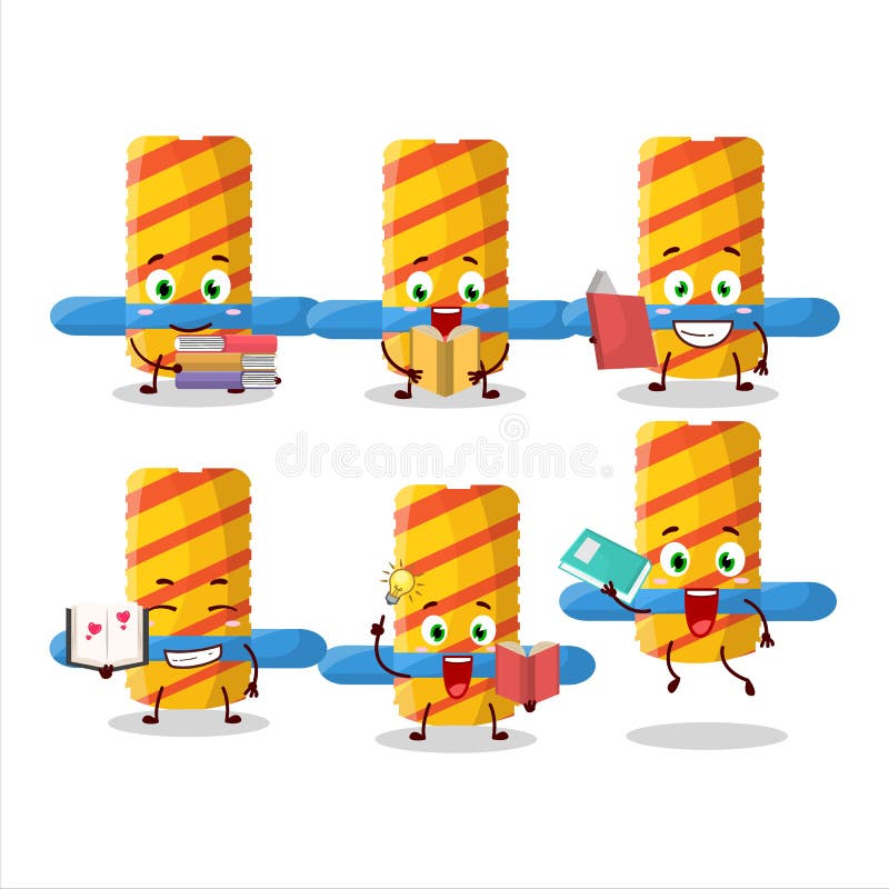 A Picture of Firework Spinner Cartoon Character Concept Reading an ...