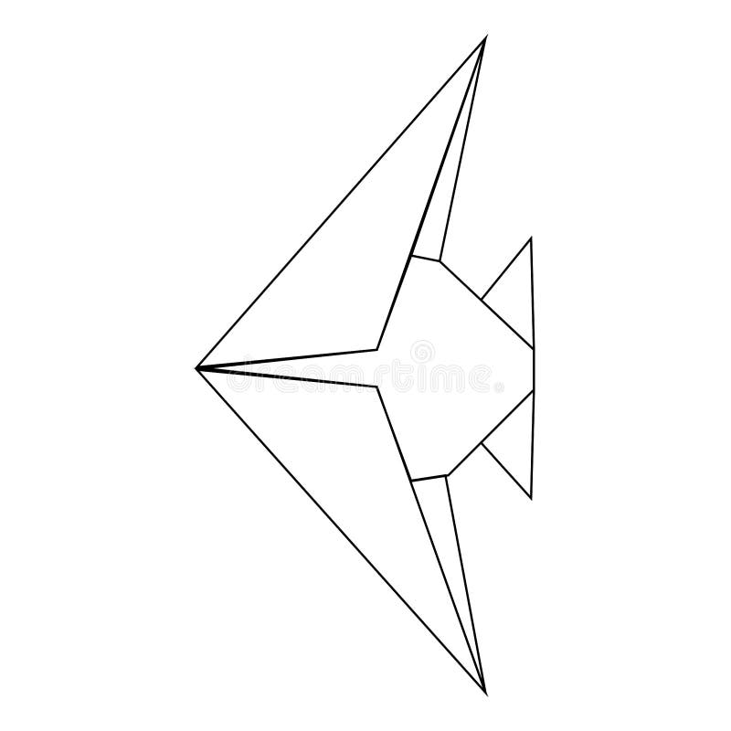 Picture of Fish in Line Style on a White Background Stock Illustration ...