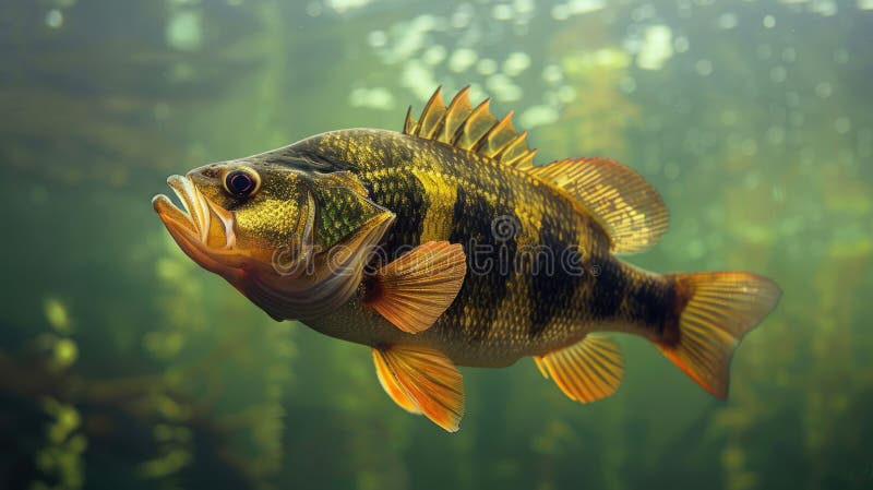 A Picture of a Fish Swimming in Calm Water Stock Image - Image of water ...