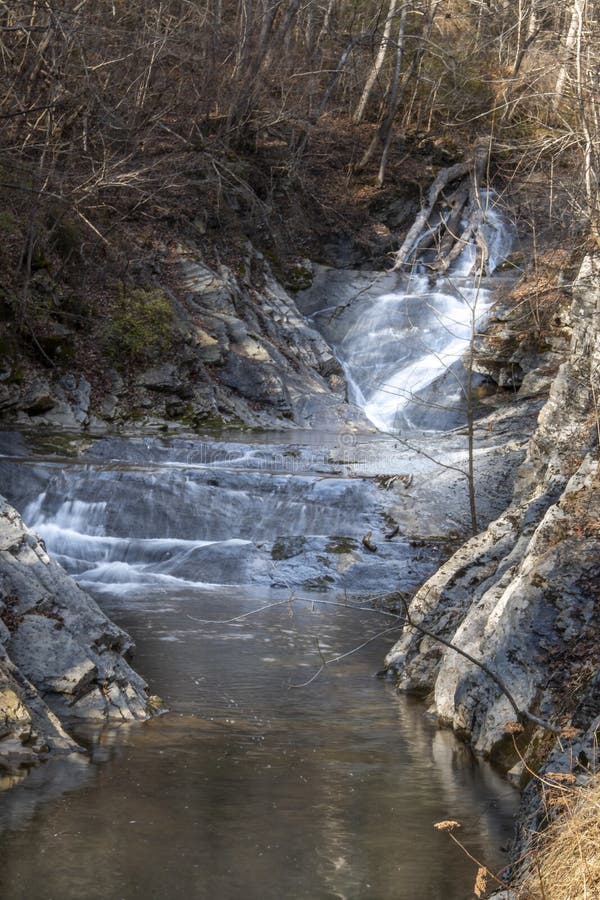 Flowing River with Rocks in the Stream Stock Image - Image of spring ...
