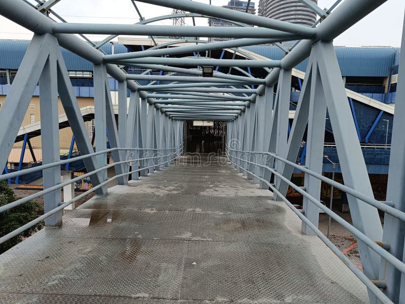 A Picture of Foot Over Bridge Stock Photo - Image of structure, city ...