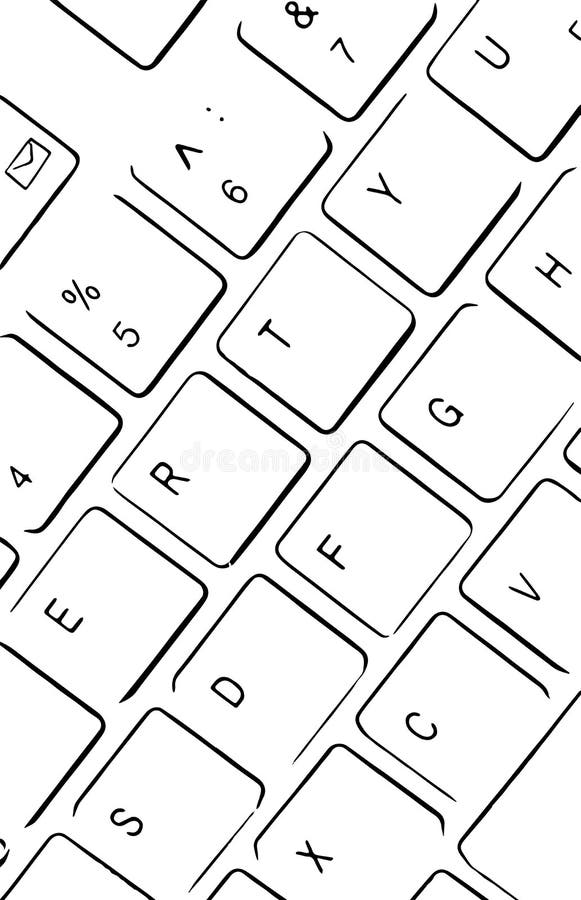 Picture of Fragment of Keyboard with English Letters Stock Illustration ...
