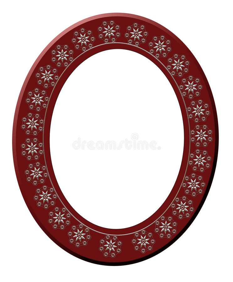 Picture Frame 3D Red Oval stock illustration. Illustration of ...