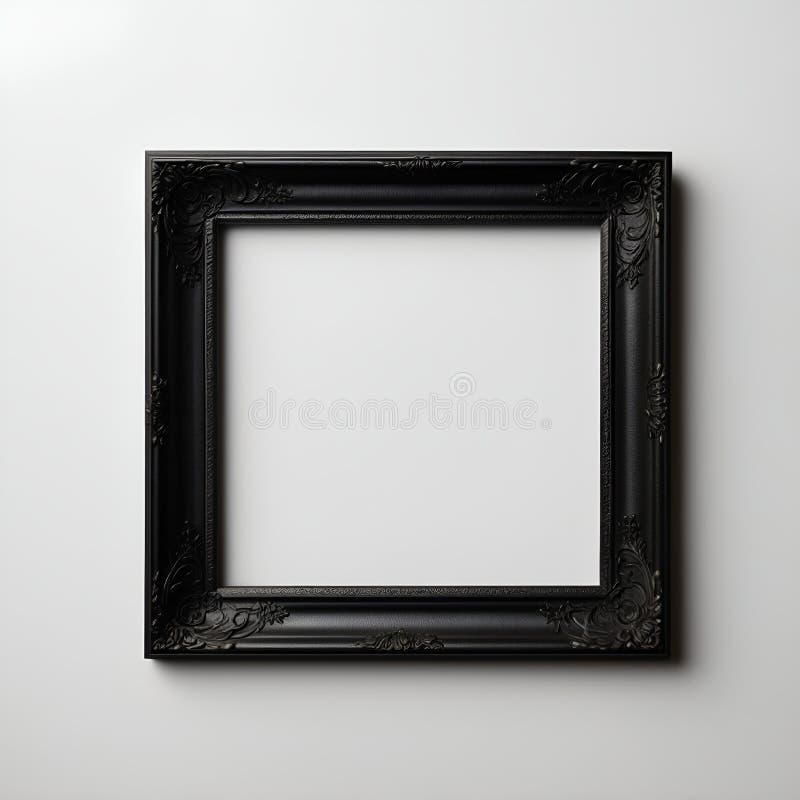 A Picture Frame with a Black Frame on the Wall Minimalistic Black Frame ...