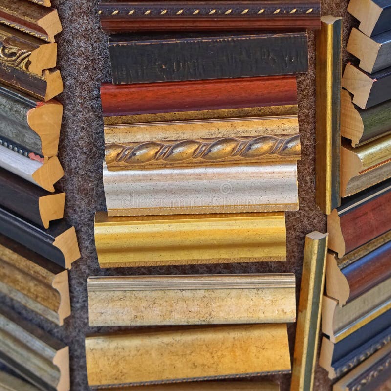 Picture frames samples stock image. Image of gold, frame - 112922533