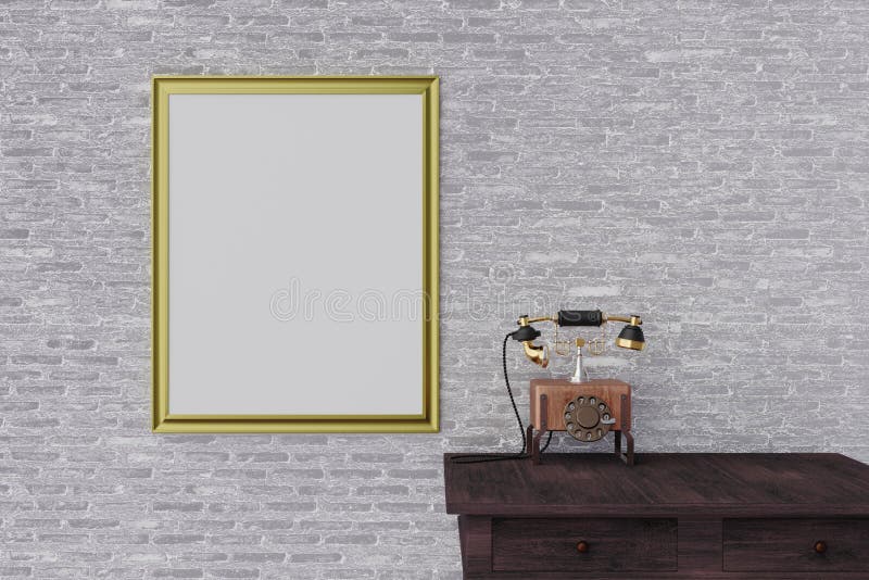 Picture frame 3d render stock illustration. Illustration of concept ...