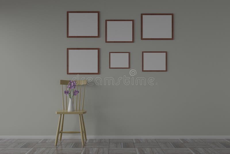 Picture frame 3d render stock illustration. Illustration of interior ...