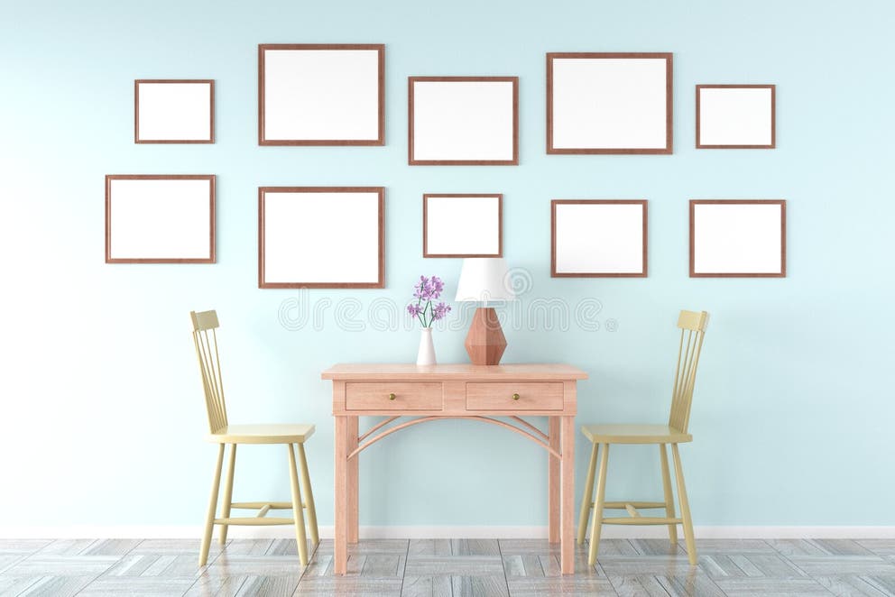 Picture frame 3d render stock illustration. Illustration of blank ...