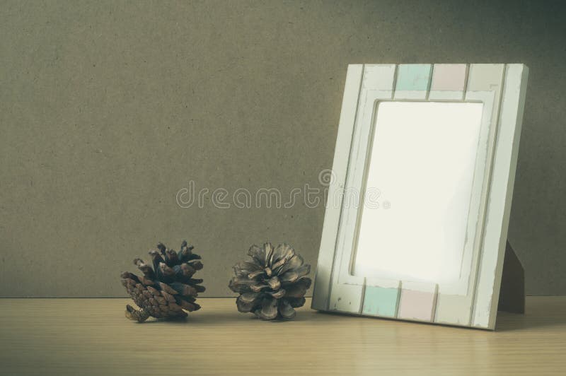 Picture Frame with Cone Pine, Stock Photo - Image of frame, plant: 94181742