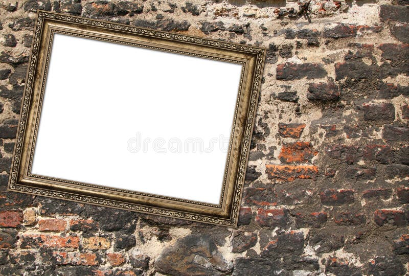 Picture Frame Crookedly Hung Stock Image - Image of immense, gold: 35006157