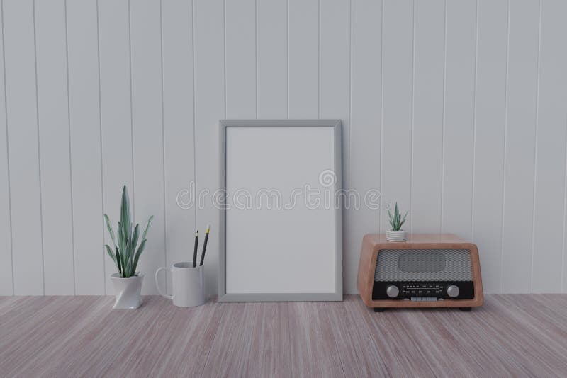 Picture frame 3d render stock illustration. Illustration of framework ...