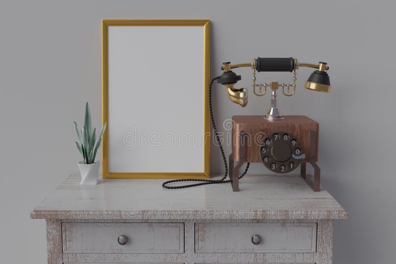 Picture frame 3d render stock illustration. Illustration of business ...