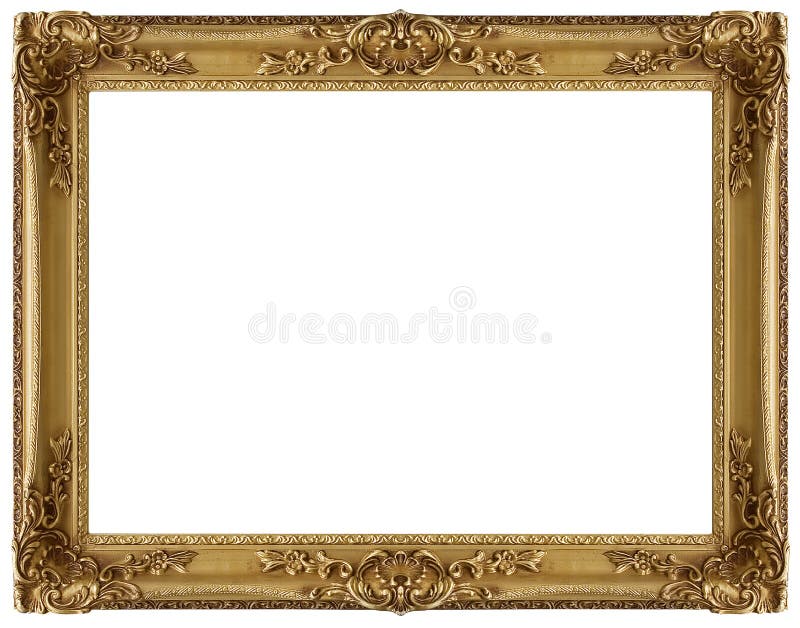 Picture Frame with a Decorative Pattern Stock Image - Image of golden ...