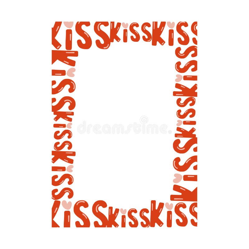 The Picture Frame Features the Word Kiss Prominently Displayed on it ...