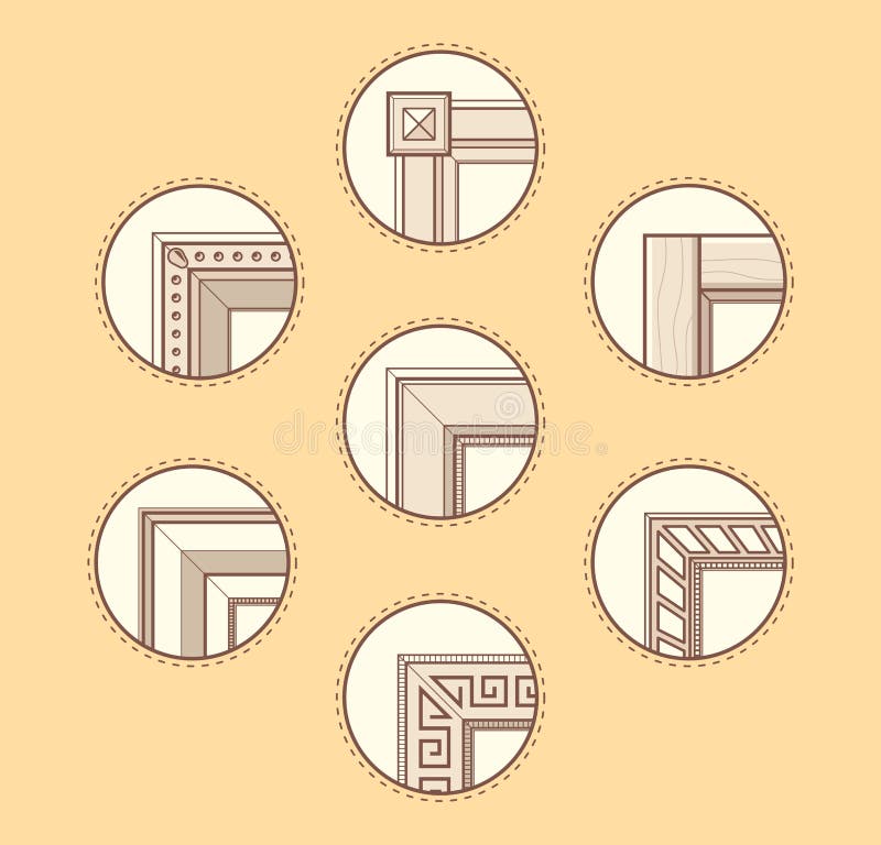 Picture Frame Flat Vector. Photo Frame. Painting Frame. Icon Set. Stock ...