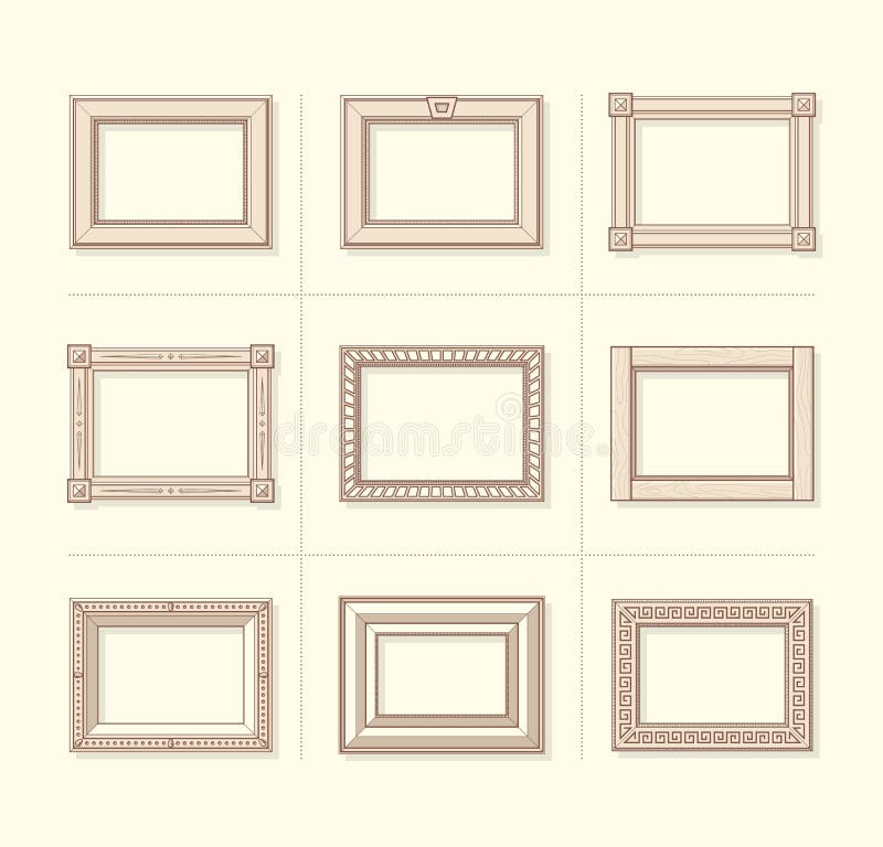 Picture Frame Flat Vector. Photo Frame. Painting Frame. Icon Set. Stock ...