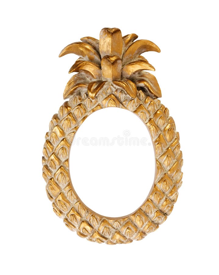 Picture Frame Gold Fancy Pineapple Shape Stock Photo - Image of ...