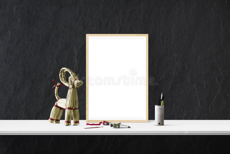 Blank Frame Above Table Picture. Image: 83076102