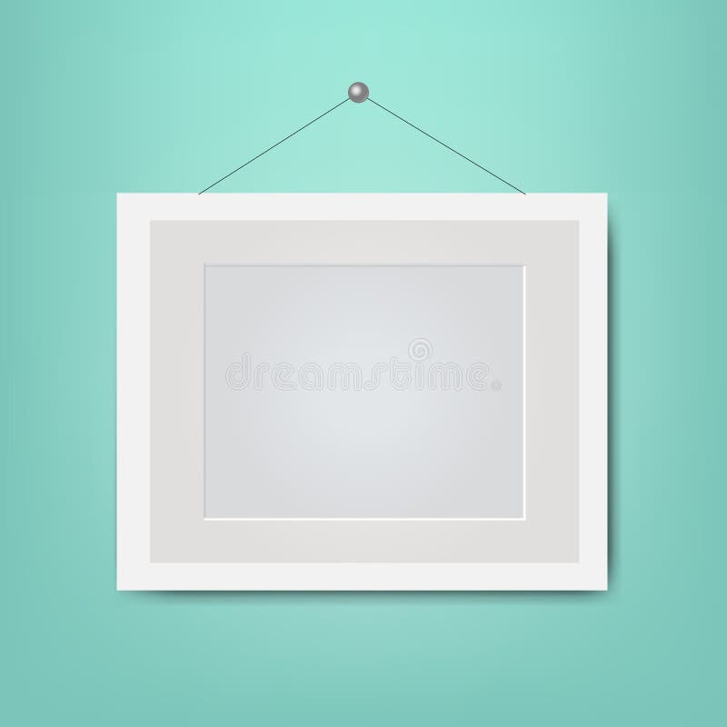 Picture Frame Isolated Mint Background Stock Vector - Illustration of ...