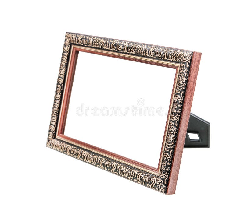 Picture Frame Isolated on White Stock Image - Image of pattern, closeup ...