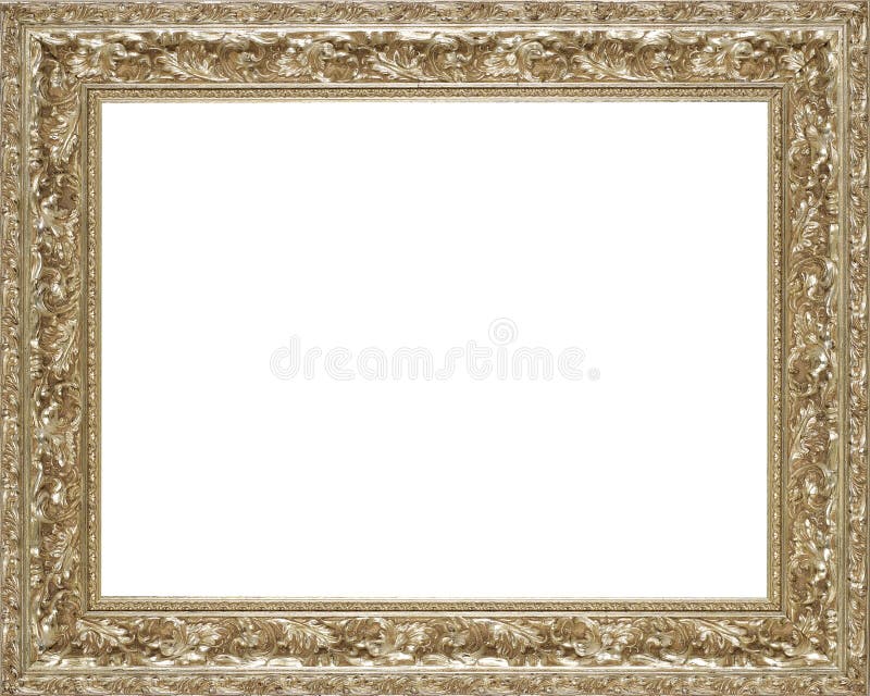 Medieval Picture Frame Isolated on White Stock Photo - Image of gilded ...