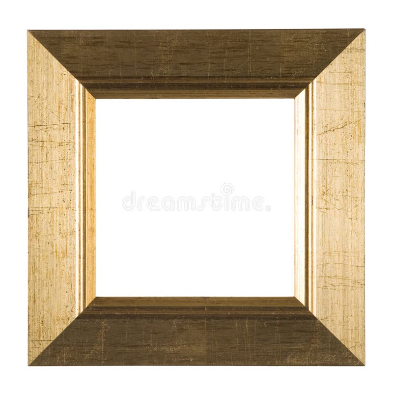 Picture Frame Isolated on White Stock Photo - Image of golden, frame ...
