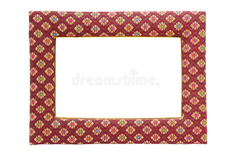 Beaded African Picture Frame Isolated on White Stock Image - Image of ...