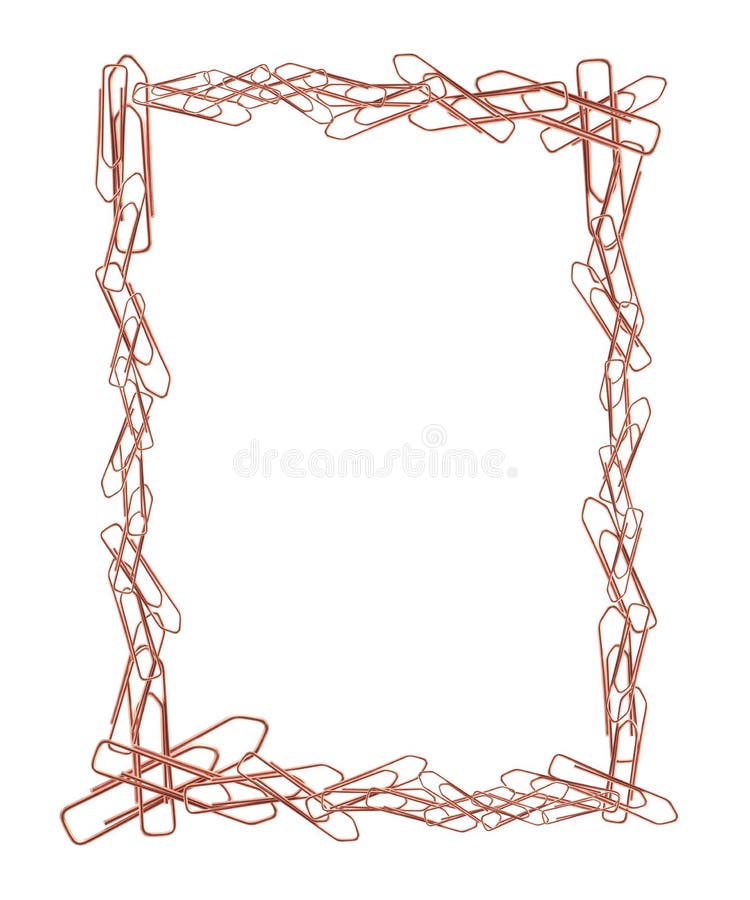 Paper Clip Frame stock image. Image of copper, tool, communication ...