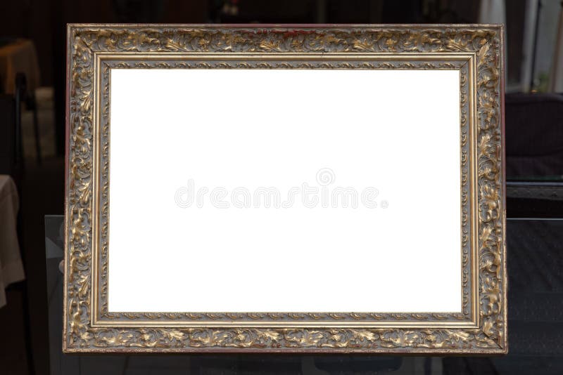 Picture Frame Menu stock image. Image of golden, frame - 227191811