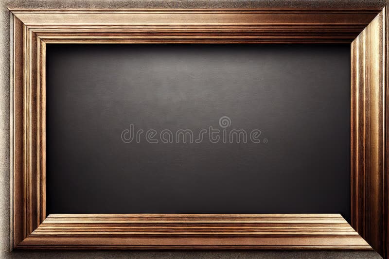 Picture Frame Mockup on Dark Grey Wall with Backlight. Stock ...