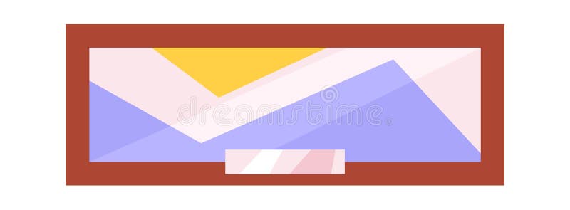 Picture Frame Museum Exhibit Cartoon Stock Illustration - Illustration ...