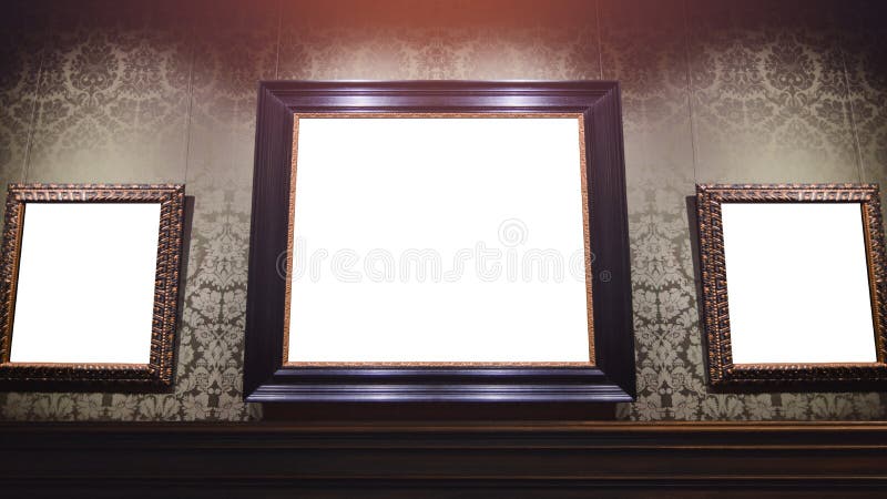 Picture frame in museum stock image. Image of apartment - 85186589