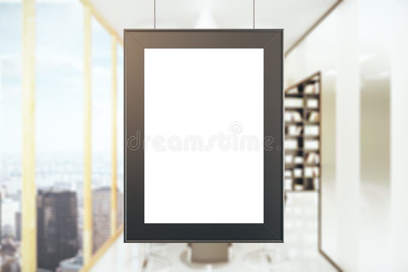 Picture frame in office stock illustration. Illustration of billboard ...