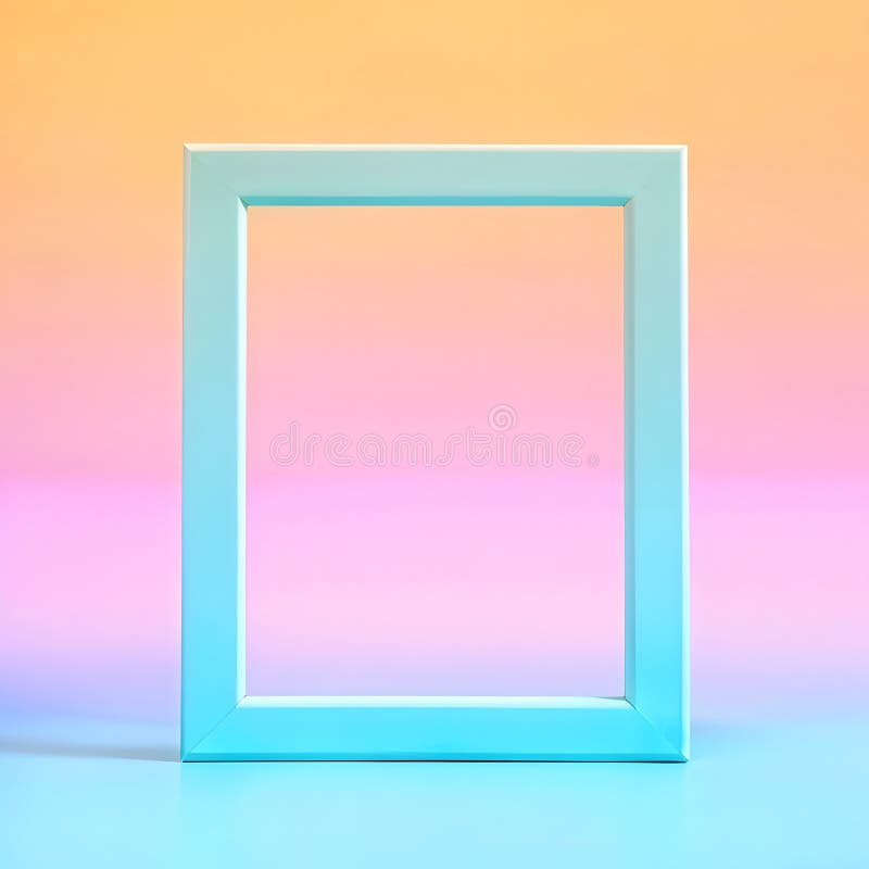 Picture Frame with Pastel Color Stock Illustration - Illustration of ...