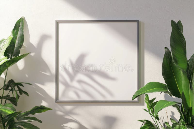 Picture Frame with Plants stock photo. Image of interior - 377852940