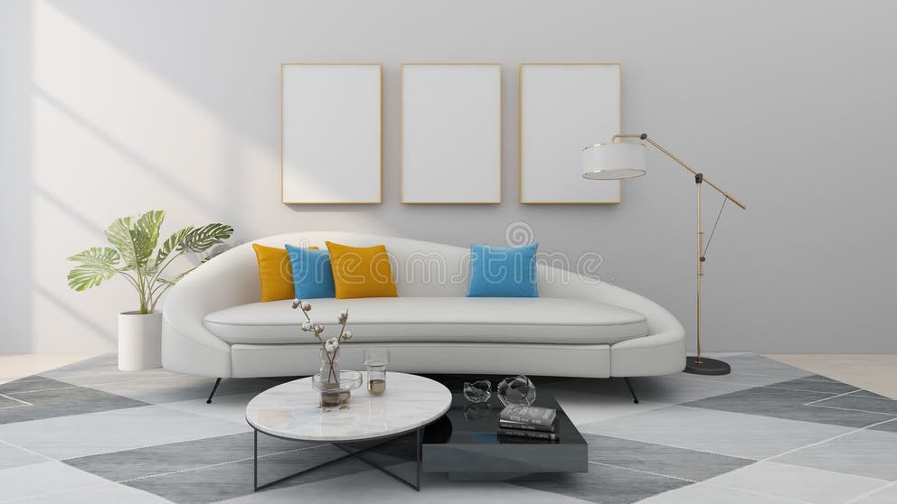 Modern Simple Style Art Wall Frame Prototype. Stock Illustration ...