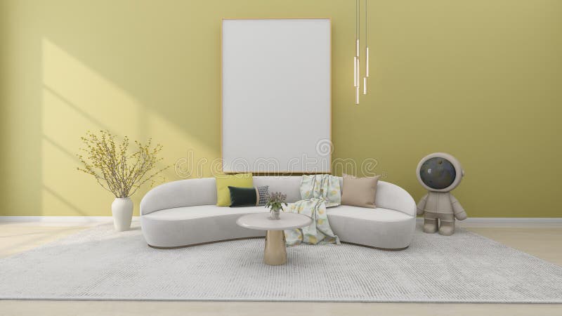 Modern Simple Style Art Wall Frame Prototype. Stock Illustration ...