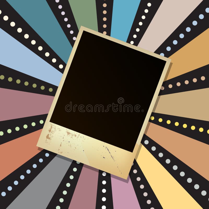 Picture Frame on Retro Sunbeam Stock Vector - Illustration of vector ...