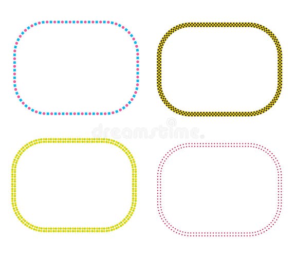 Picture Frame with Shapes and Frames Stock Illustration - Illustration ...