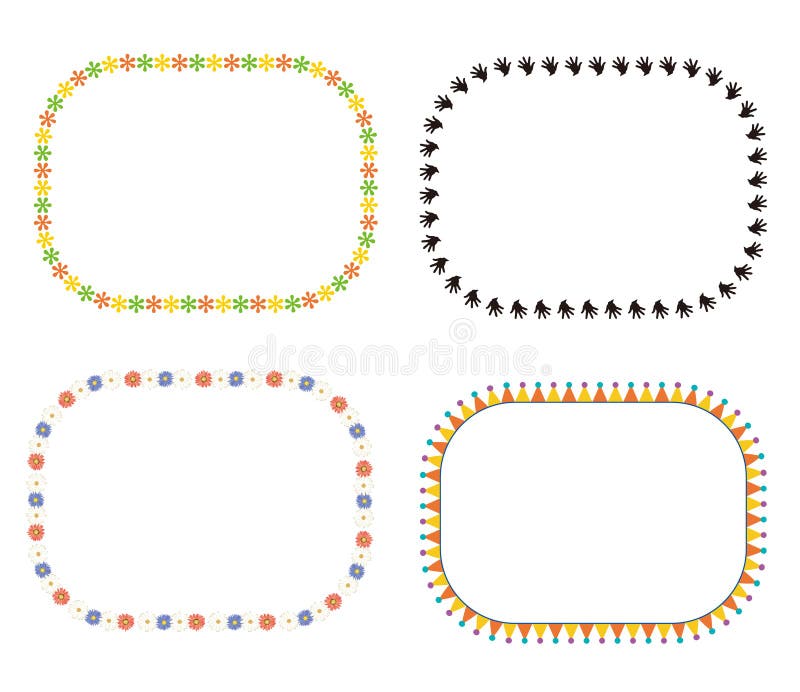 Picture Frame with Shapes and Frames Stock Illustration - Illustration ...