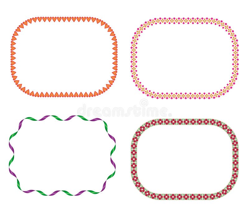 Picture Frame with Shapes and Frames Stock Illustration - Illustration ...