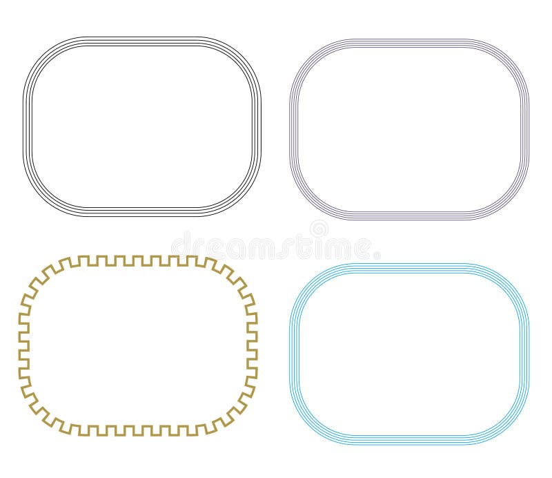 Picture Frame with Shapes and Frames Stock Illustration - Illustration ...