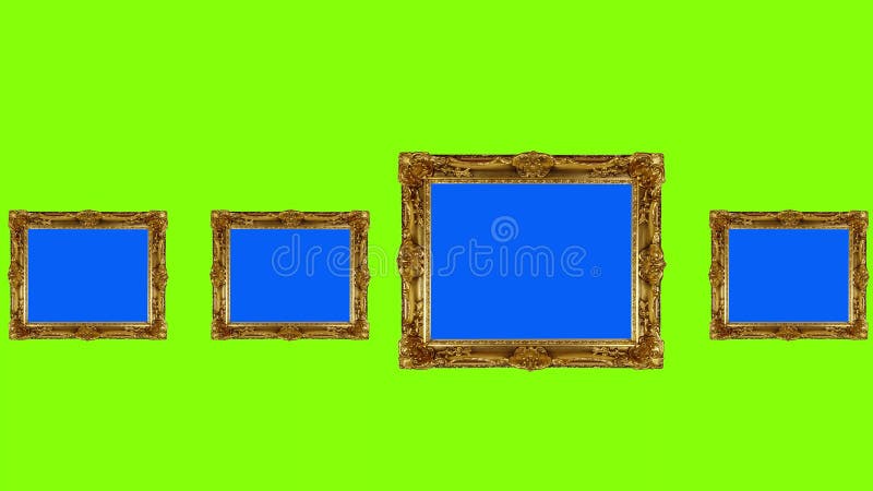 Picture Frame 4x3 Size Moving on Green Screen Stock Footage - Video of ...