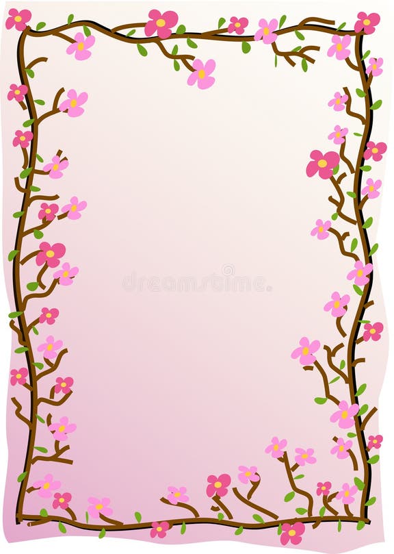 Picture Frame of Spring Flowers Stock Vector - Illustration of easter ...