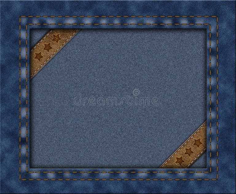 Picture Frame with a Texture of Denim Stock Illustration - Illustration ...