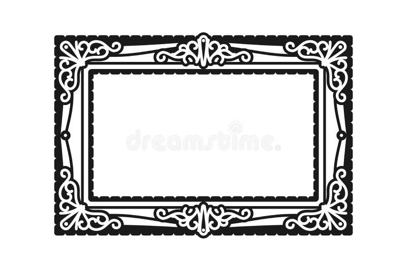 Picture Frame Vector Icon stock vector. Illustration of element - 218967633